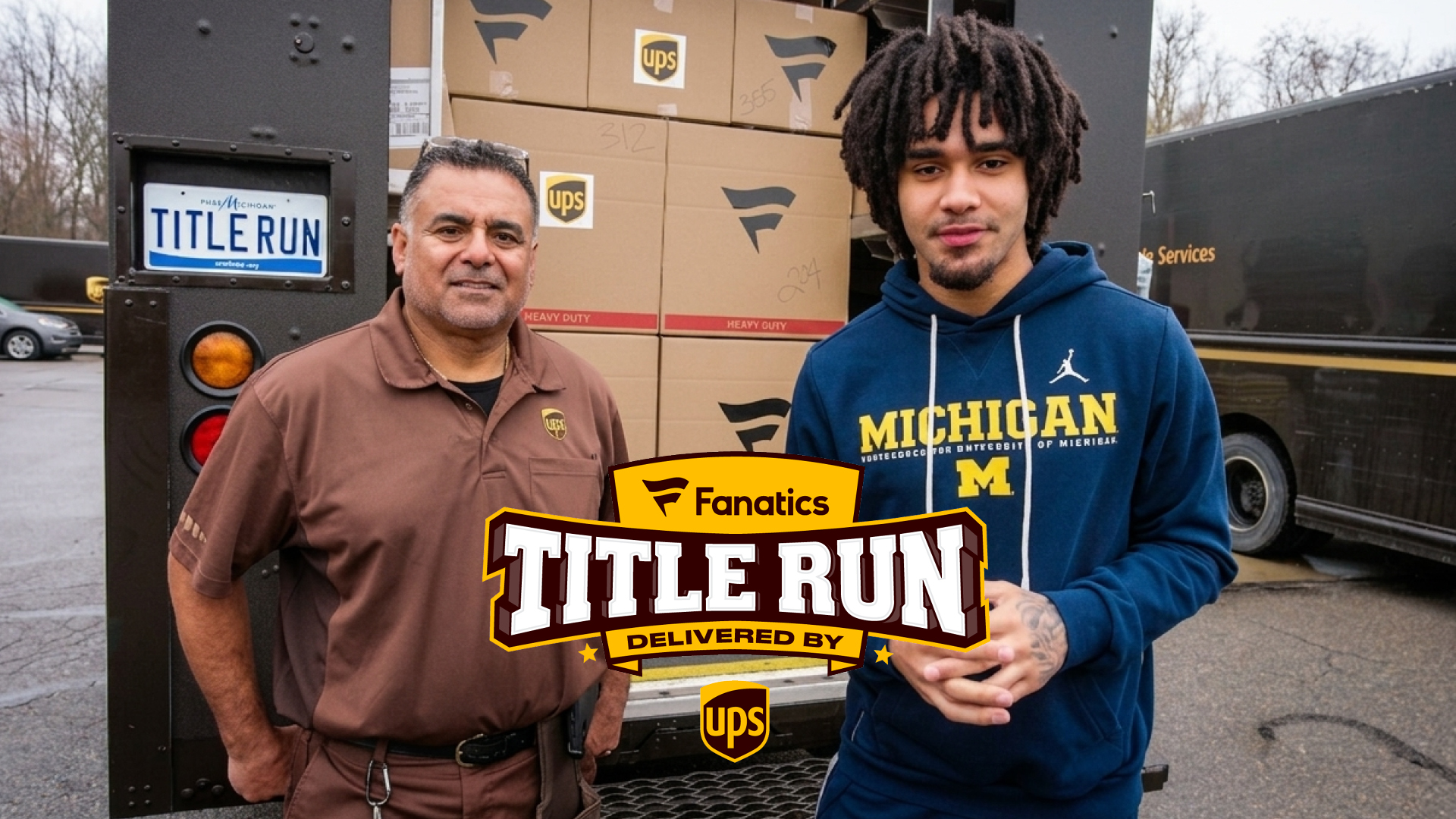 Michigan Wolverines basketball star Elliot Cadeau and UPS driver Larry ...