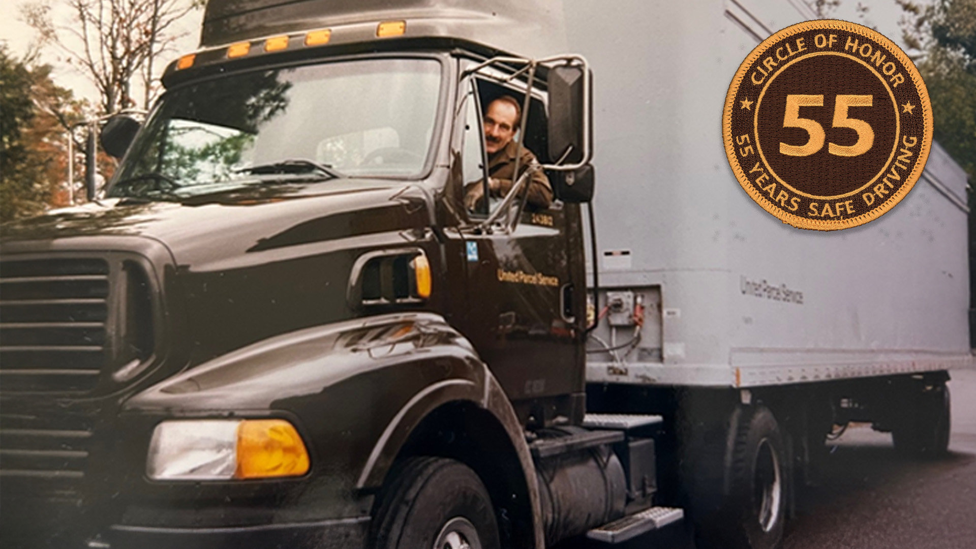 Celebrating UPS driver George Lodovico for 55 years of safe driving